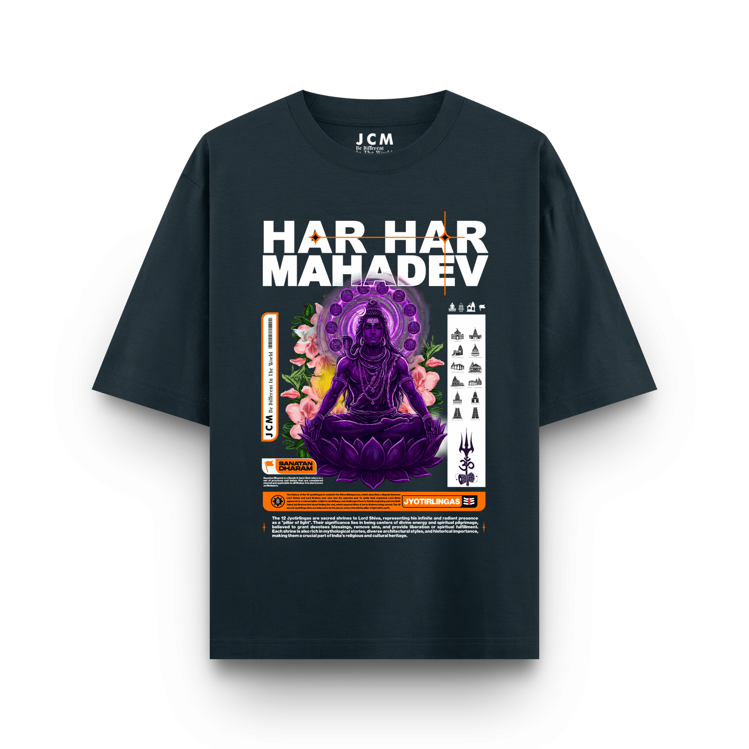 JYOTIRLING OVERSIZED T-SHIRT | 240 GSM, 100% PURE COTTON – JCM